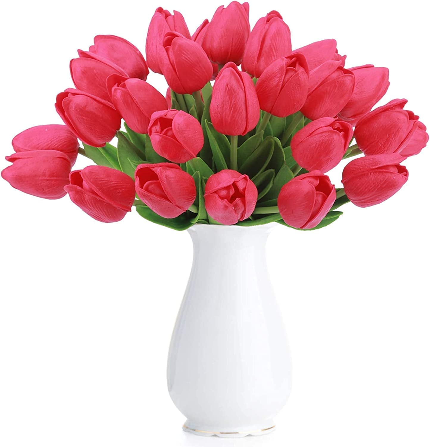 HAOSHICS 10PCS Artificial Tulips Fake Holland Tulip Real Touch Bouquet ...