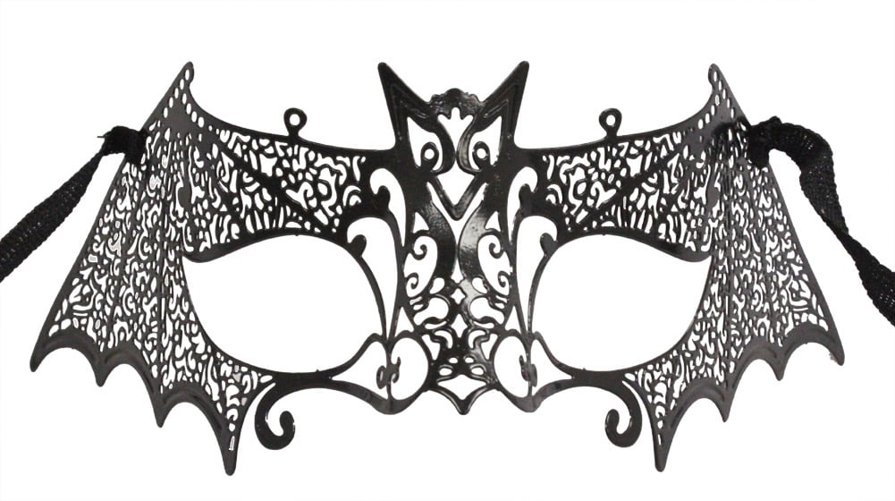 METAL BLACK BAT MASK - Masquerade Masks - LASER CUT - Walmart.com