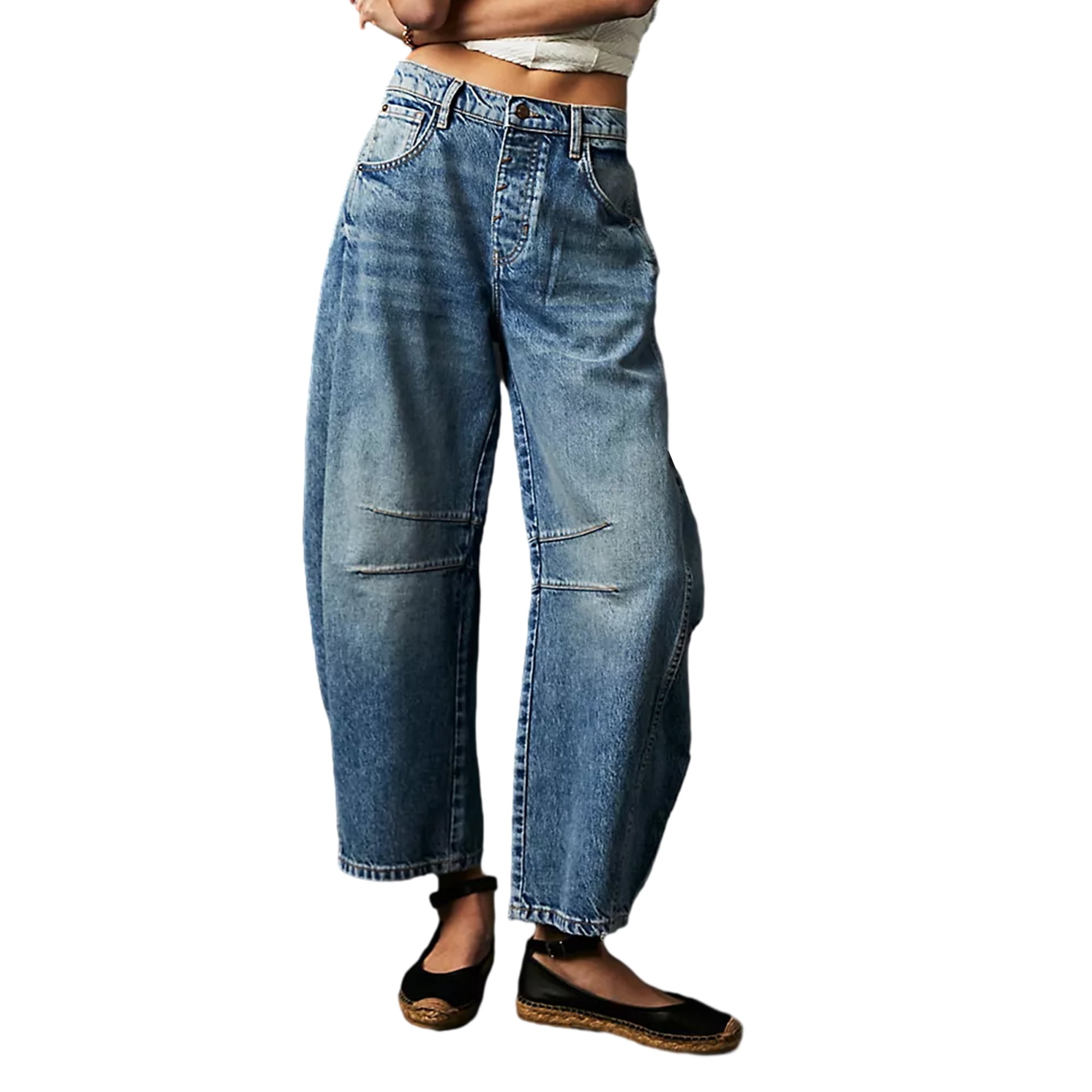 Click here for Xiaxaixu Women Fashion Loose Jeans Solid Color Mid... prices