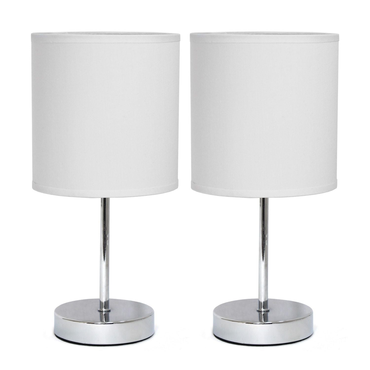 Click here for Simple Designs Chrome Mini Basic Table Lamp With F... prices