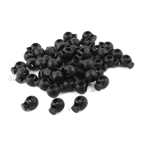 Black Plastic Single Hole 7mm Dia Round Head Design Spring Loaded ...