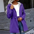 Frostluinai Women's Casual Hip-Length Hooded Jacket Water Resistant ...