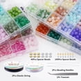 8mm Round Glass Beads for Making - 2545 count 96Colors Beads Crafting ...