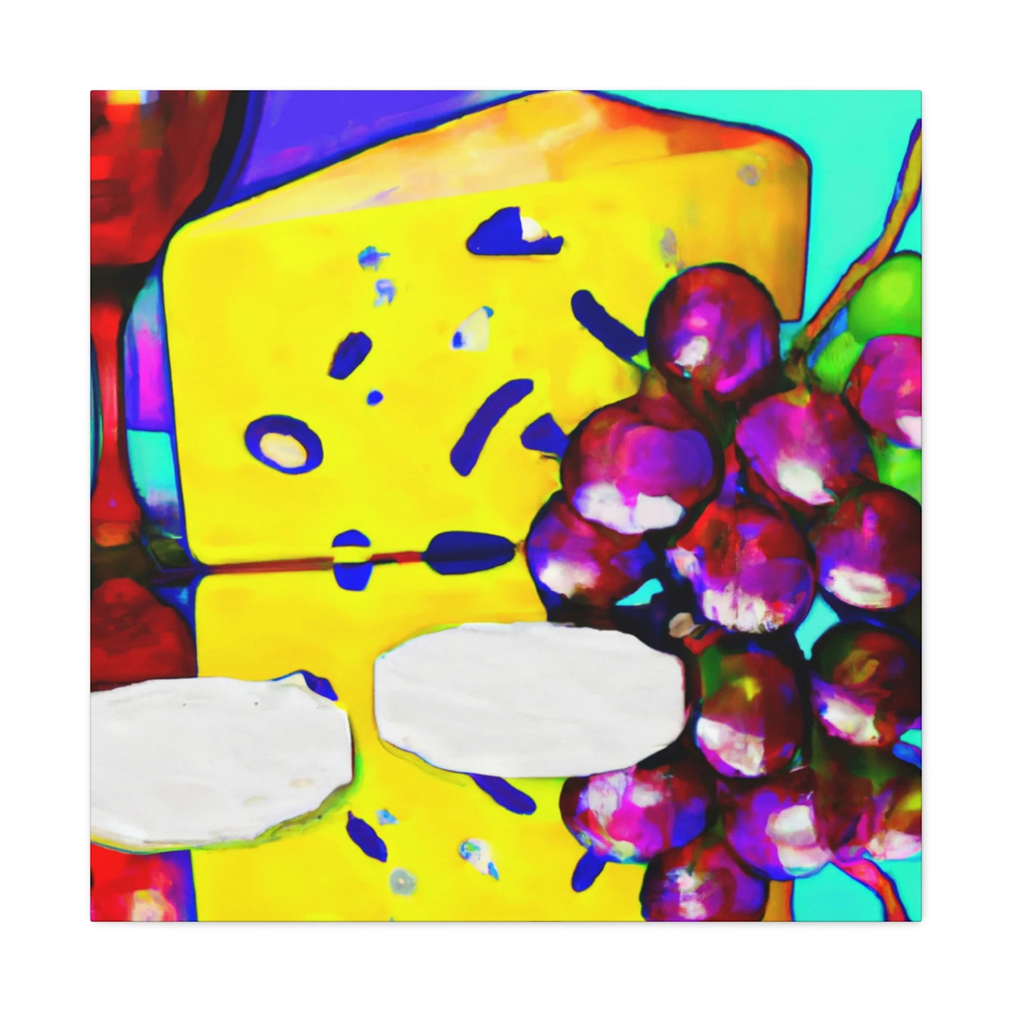 Cheesy Grapes Pop Art - Canvas - Walmart.com