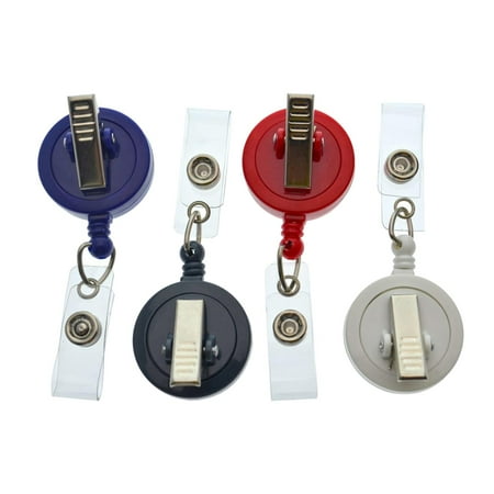 Retractable Badge Holder 4x Retractable s Alligator Clip Name Tag Card ...