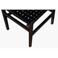 19 Inch Dining Chair, Black Leather Crossed Design, Iron Legs, Set of 2 ...