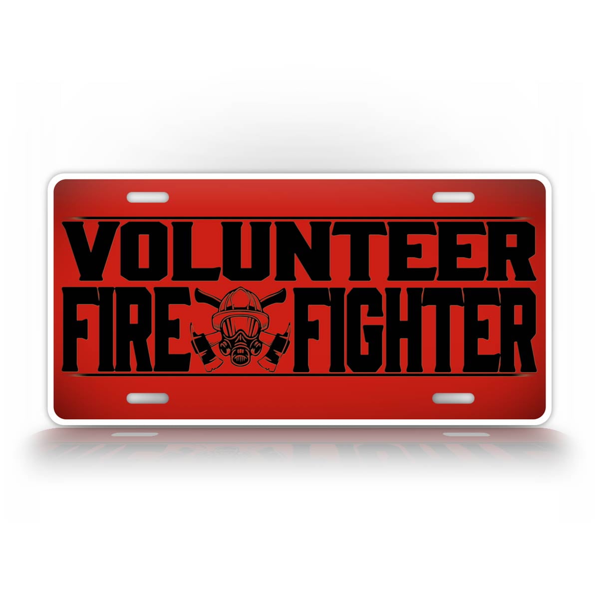 Classy Volunteer Firefighter License Plate First Responder Fireman Auto ...
