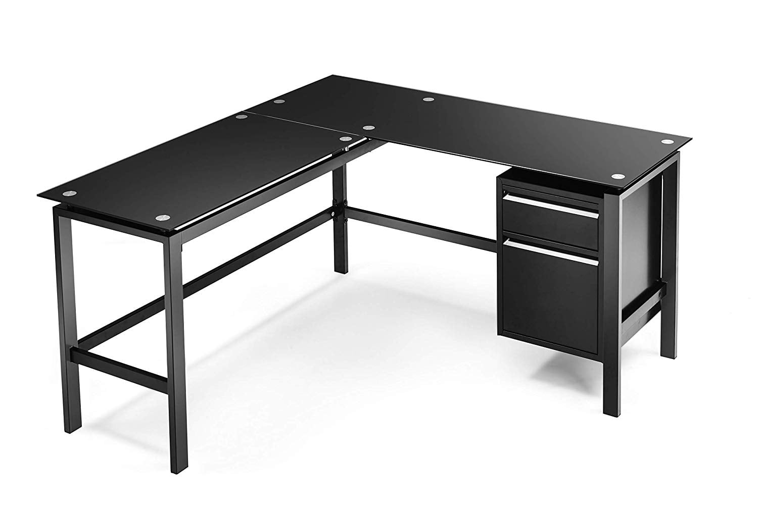 Black L Shaped Office Desk