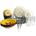 Gibson Color Speckle 28 Piece Mix and Match Dinnerware Combo Set ...