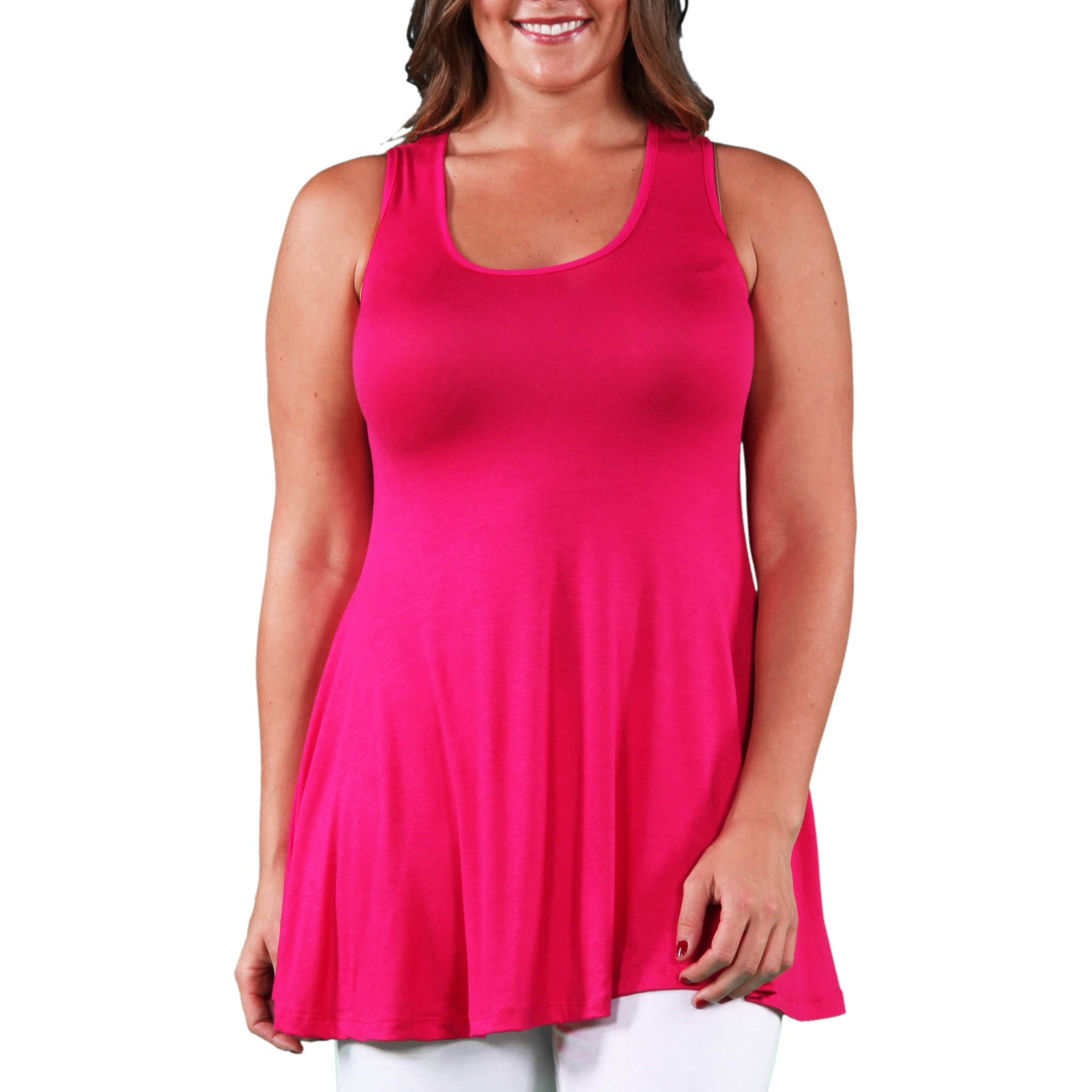 Plus Size Sleeveless Tunic Tank - Walmart.com
