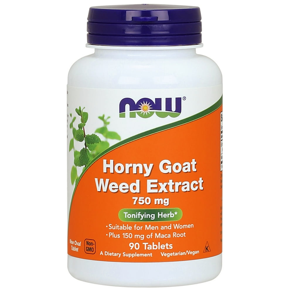 NOW Supplements, Horny Goat Weed Extract 750 mg Plus 150 mg of Maca ...