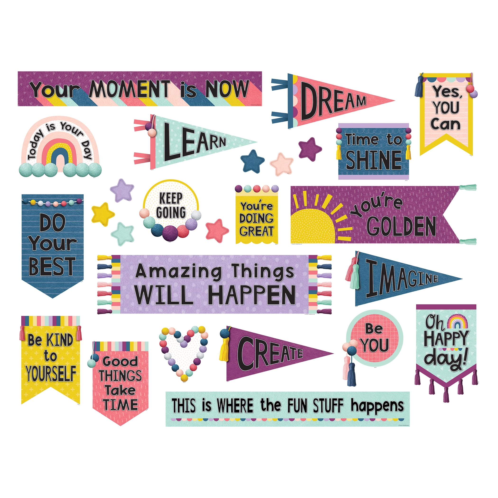 Teacher Created Resources Oh Happy Day Positive Mini Bulletin Board Set ...