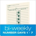TOPS Time Cards, Bi-Weekly, 2-Sided, Numbered Days, 3-1/2" x 9", Manila ...