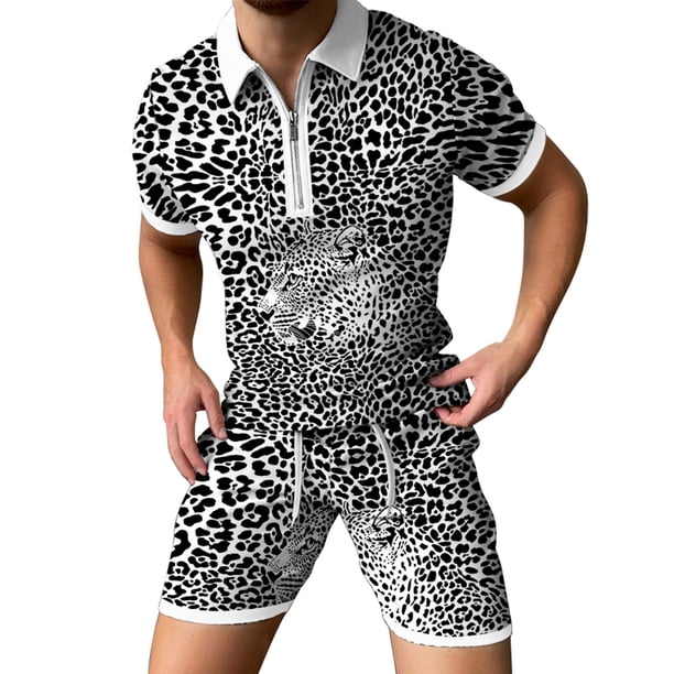 Leopard Print Suit Mens