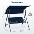 Costway Swing Chair with Adjustable Canopy,Swing with Removable Cushion ...