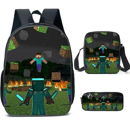 Minecraft School Bag Anime Notebook Laptop Backpack School Bag ...