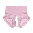 Daolelai Womens High Waist Lace Open Crotch Panties