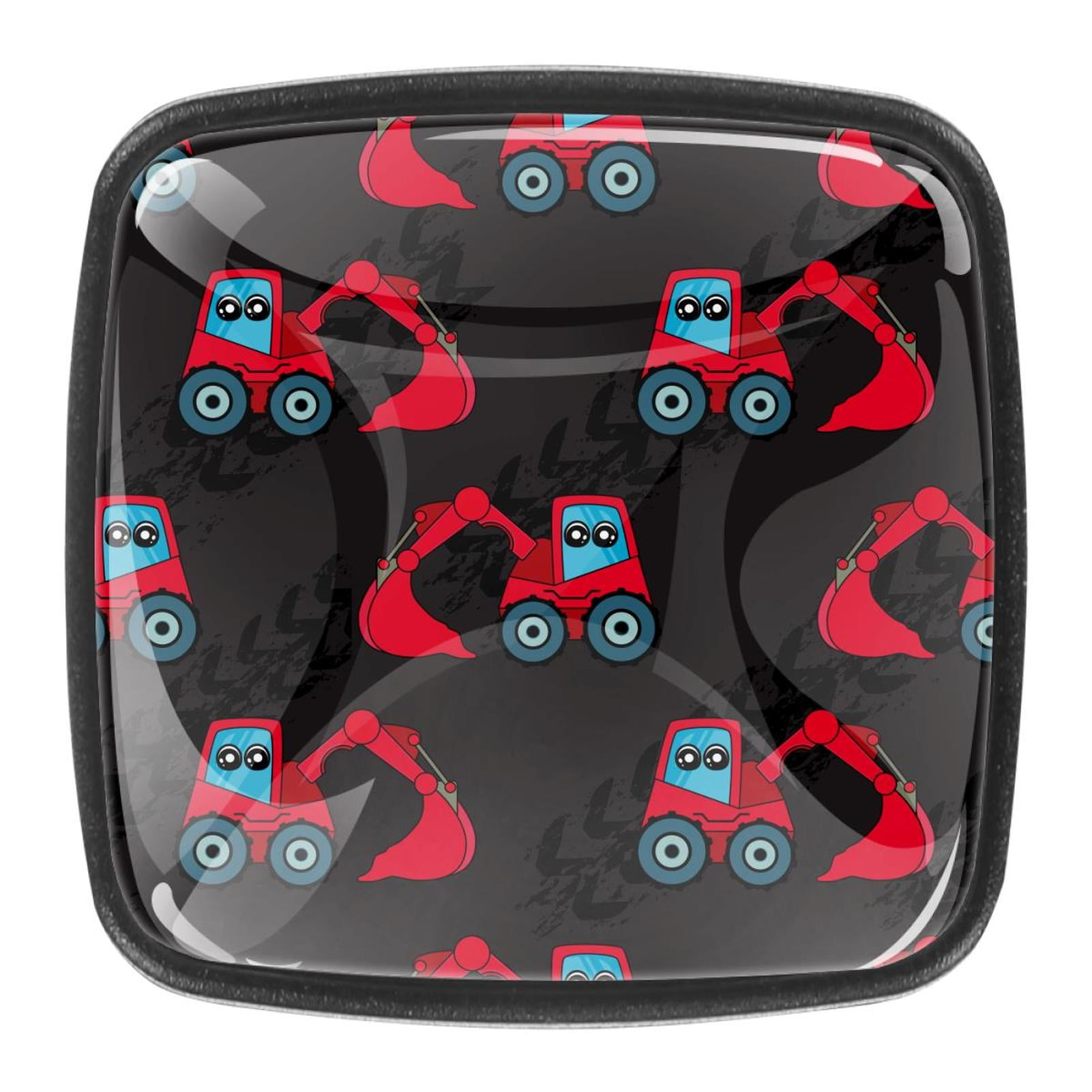 4 Pcs Square Cabinet Handle Cupboard Knob Drawer Pulls Handle Cartoon ...