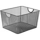 YBM Home Mesh Open Storage Basket 10” x 9” x 6”, Pack of 1, Black ...