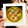 3drose, Image of Happy 2018 New Year on Gold Disco Ball, 6 Greeting ...