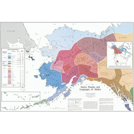 Native Peoples and Languages of Alaska : Map - Walmart.com