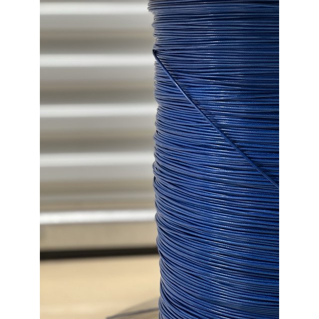 Laureola 1/16" to 3/32" PVC Coated Blue Color Galvanized Cable 7x7 ...