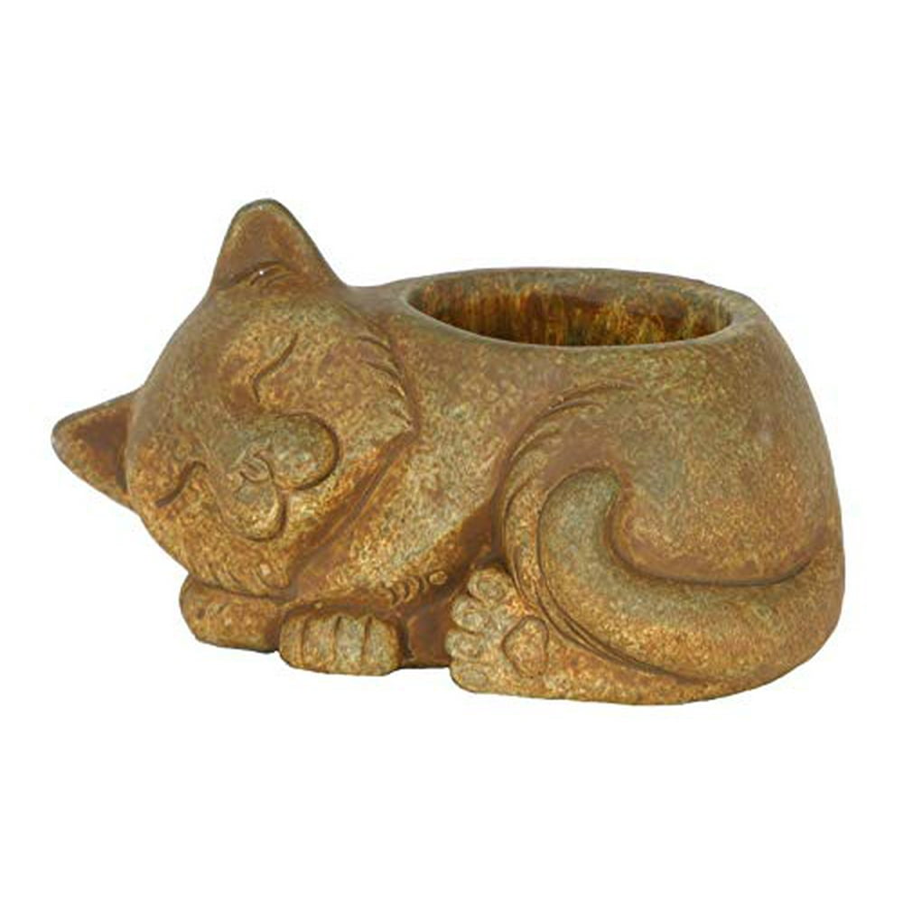 Classic Home and Garden 260009P-433 Cat Planter, Large, Rust - Walmart ...