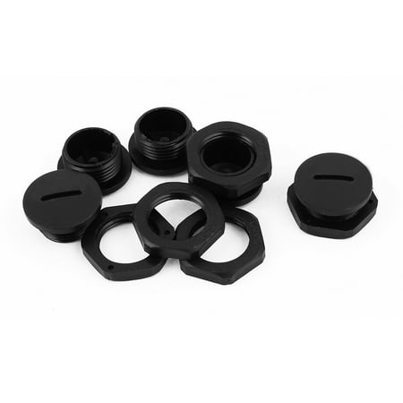M20 Plastic Round Head Pipe Plug Adapter Black 5Pcs | Walmart Canada