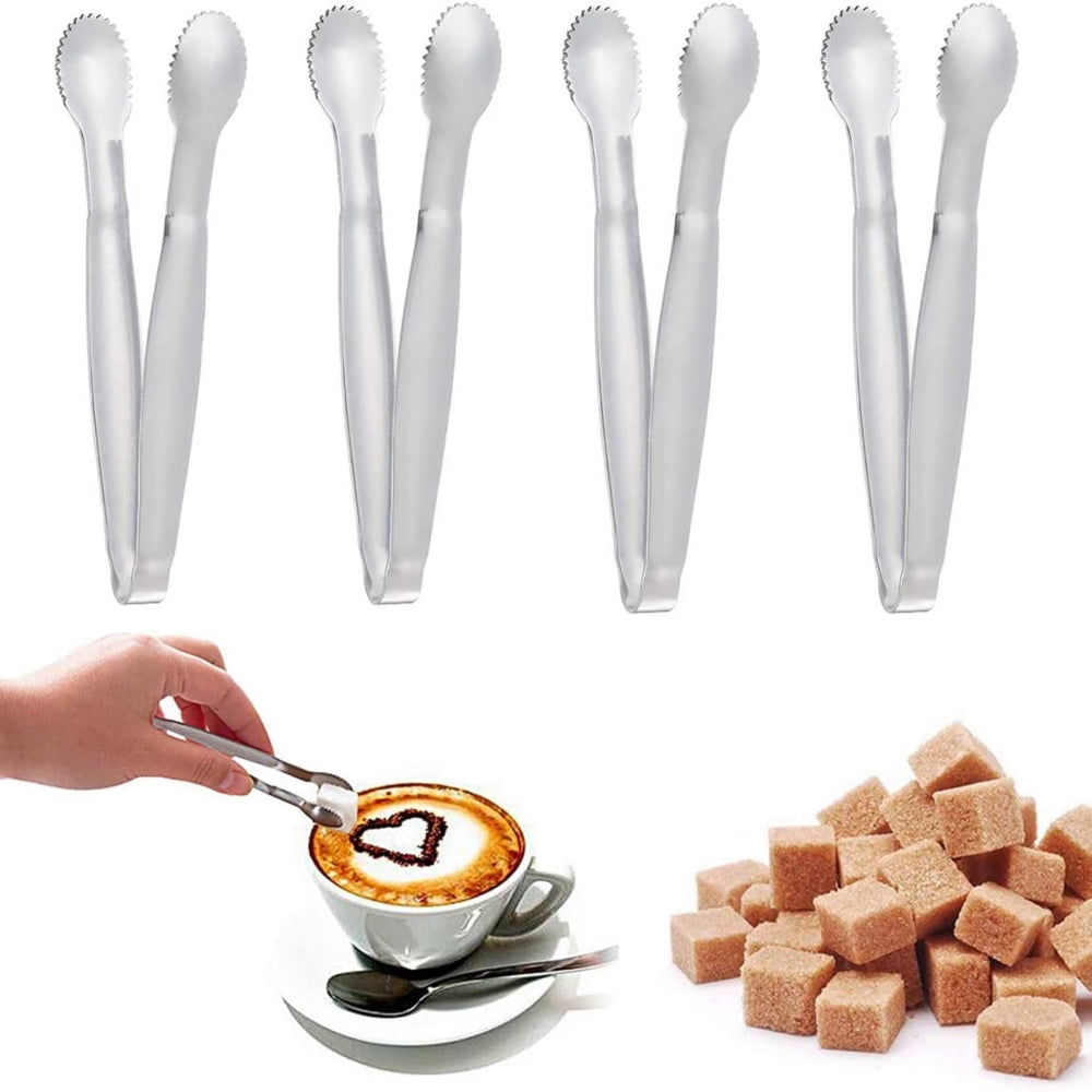 JUNWELL Sugar Tongs, Silver Candy Tongs, Serving Tongs, Mini Serving ...