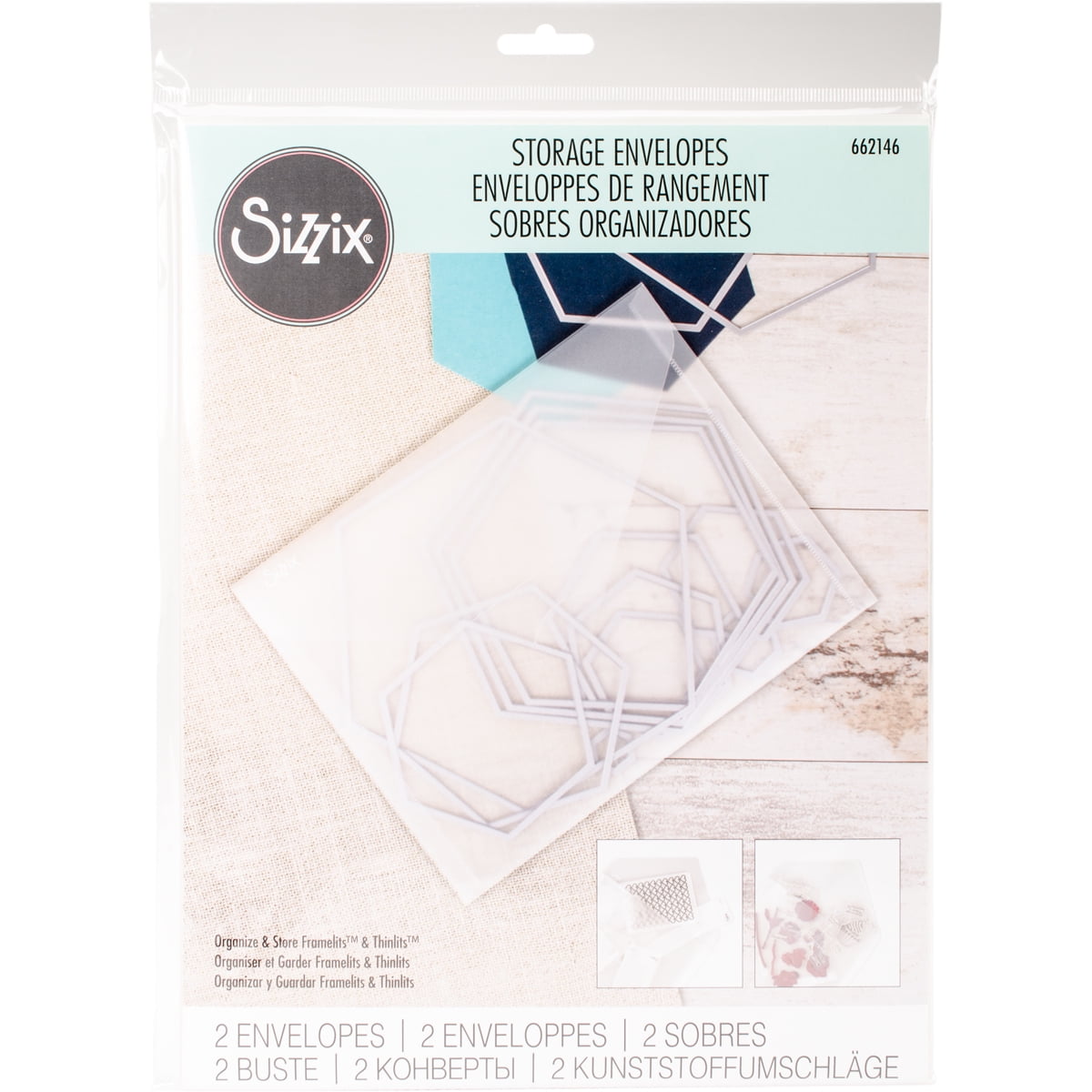 Sizzix Accessory - Plastic Envelopes 9" x 11 3/4" 2 Pack - Walmart.com
