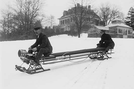Bobsled for Two with Searchlight-Fine art canvas print (20" x 30 ...