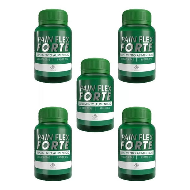 Pain Flex Forte Original 30 Capletas de 850 mg Pack 5 | Bodega Aurrera en línea