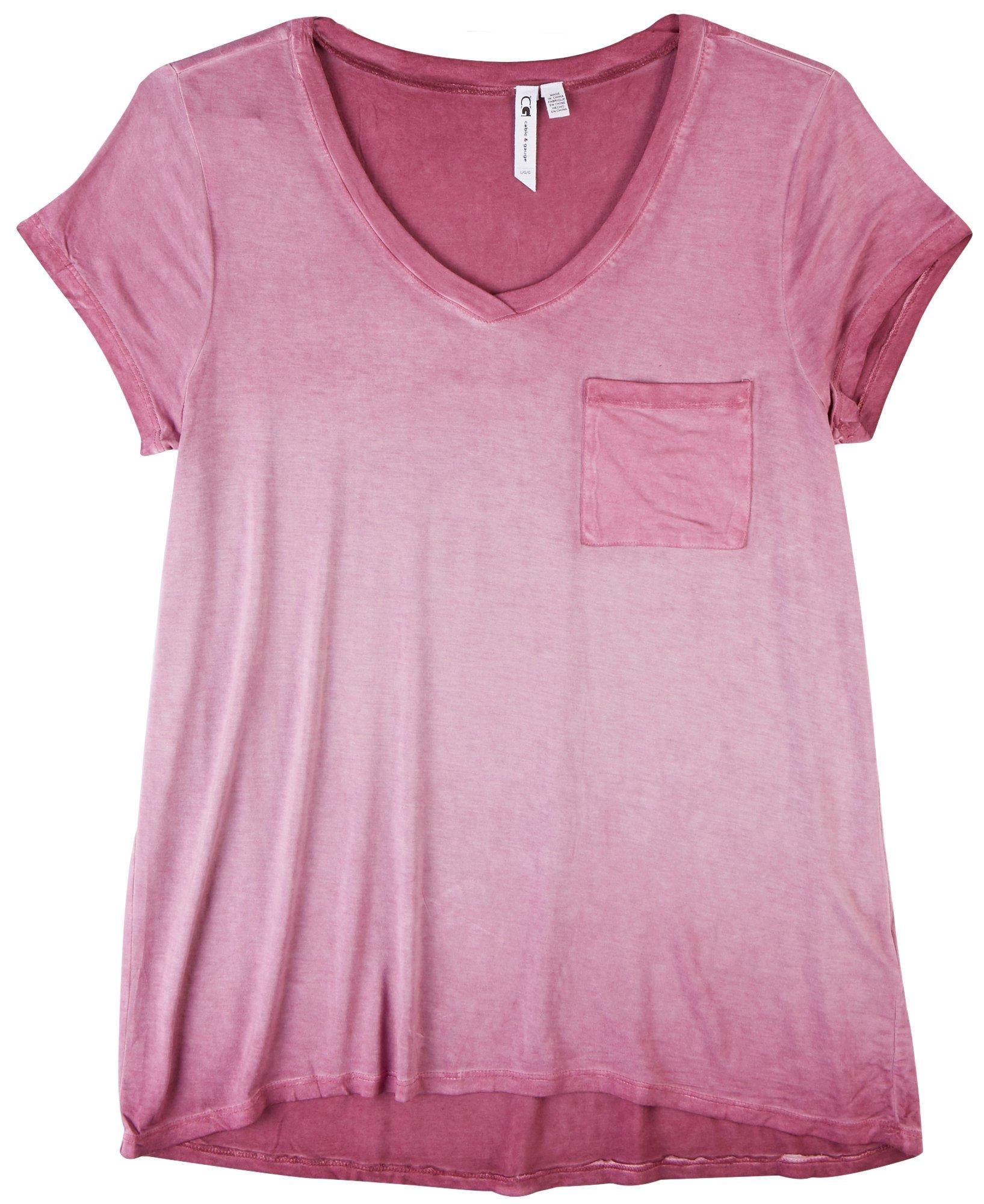 cable-gauge-cable-gauge-womens-solid-v-neck-top-walmart