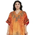 Oussum Women Kaftan Cover Up Polyester Beach Maxi Dress Plus Size Boho ...