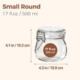 Airtight Glass Jars with Lids 17oz Small Food Storage Containers Set of ...