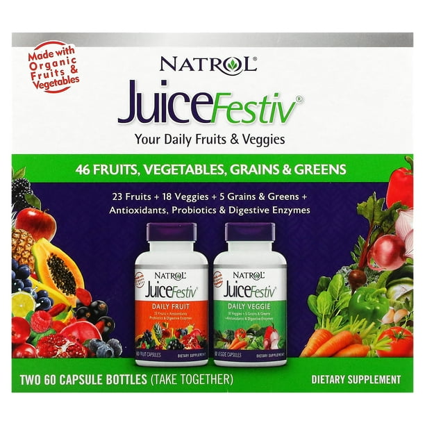 Natrol - JuiceFestiv 60+60 Capsules - Walmart.com