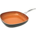 Gotham Steel 9.5 inch Non-Stick Copper Square Frying Pan - Walmart.com