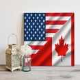 American Canada Flag Canvas Artwork Painting Art, Stripe Star Leaf Red ...