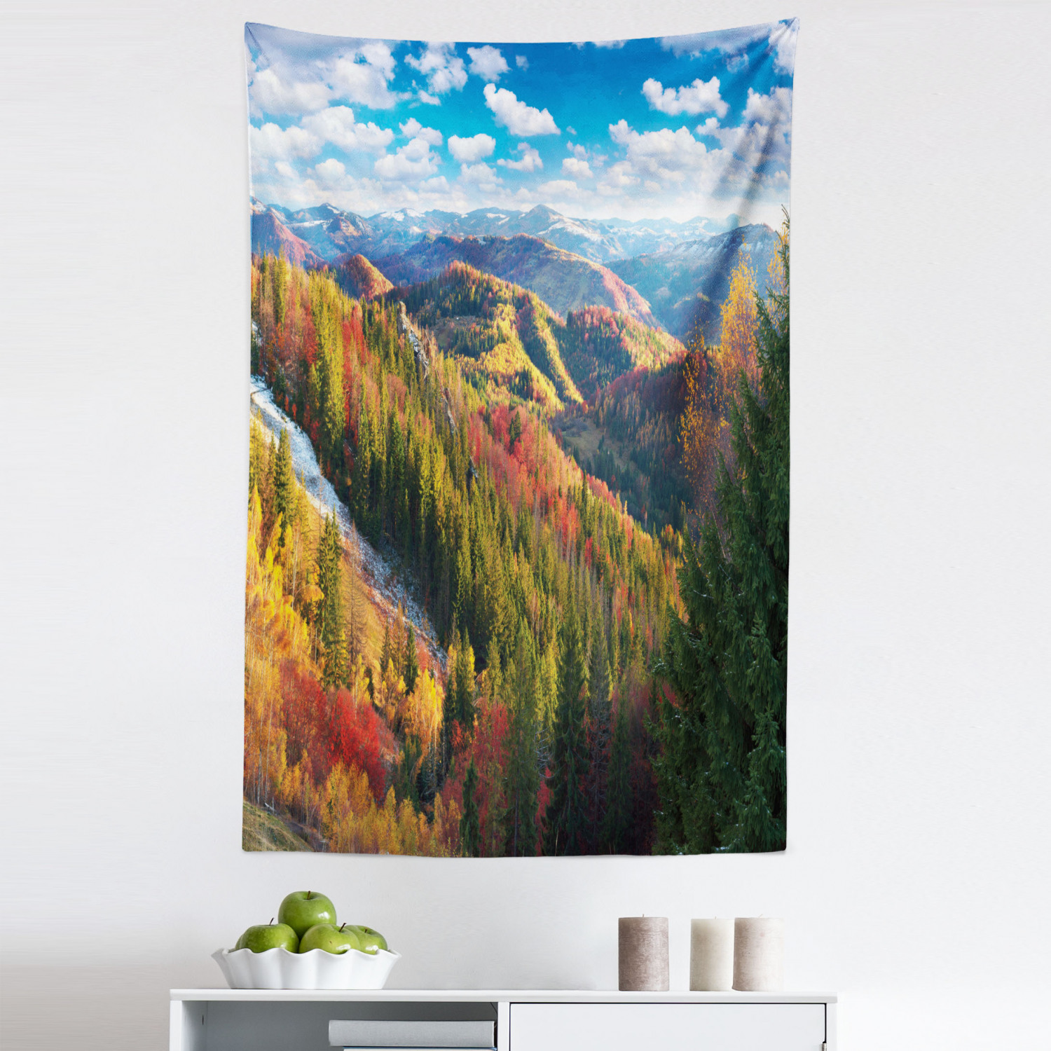 Aspen Tree Tapestry, Carpathians Autumn Mountains Valley Forest Idyllic ...