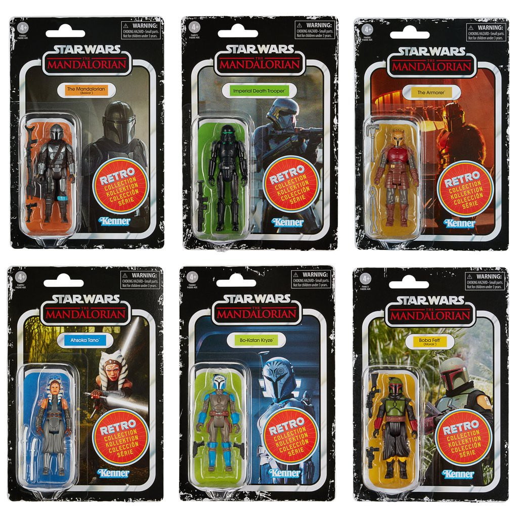 Star Wars The Mandalorian Retro Collection Wave 2 Set of 6 Action ...