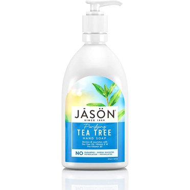 JASON Natural Face & Hand Soap, Purifying Tea Tree, 16 Oz - Walmart.com