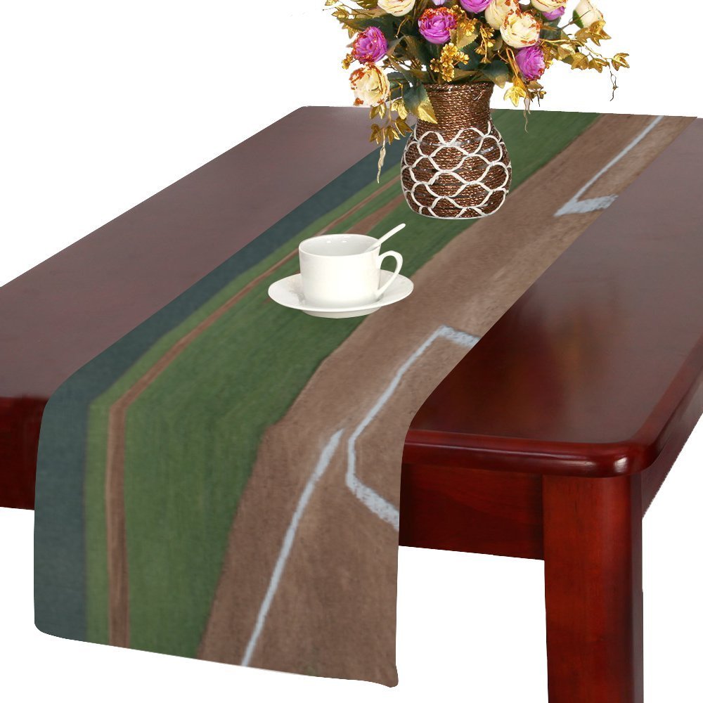 MYPOP Baseball Stadium Kitchen Dining Table Runner 14x72 inch For ...