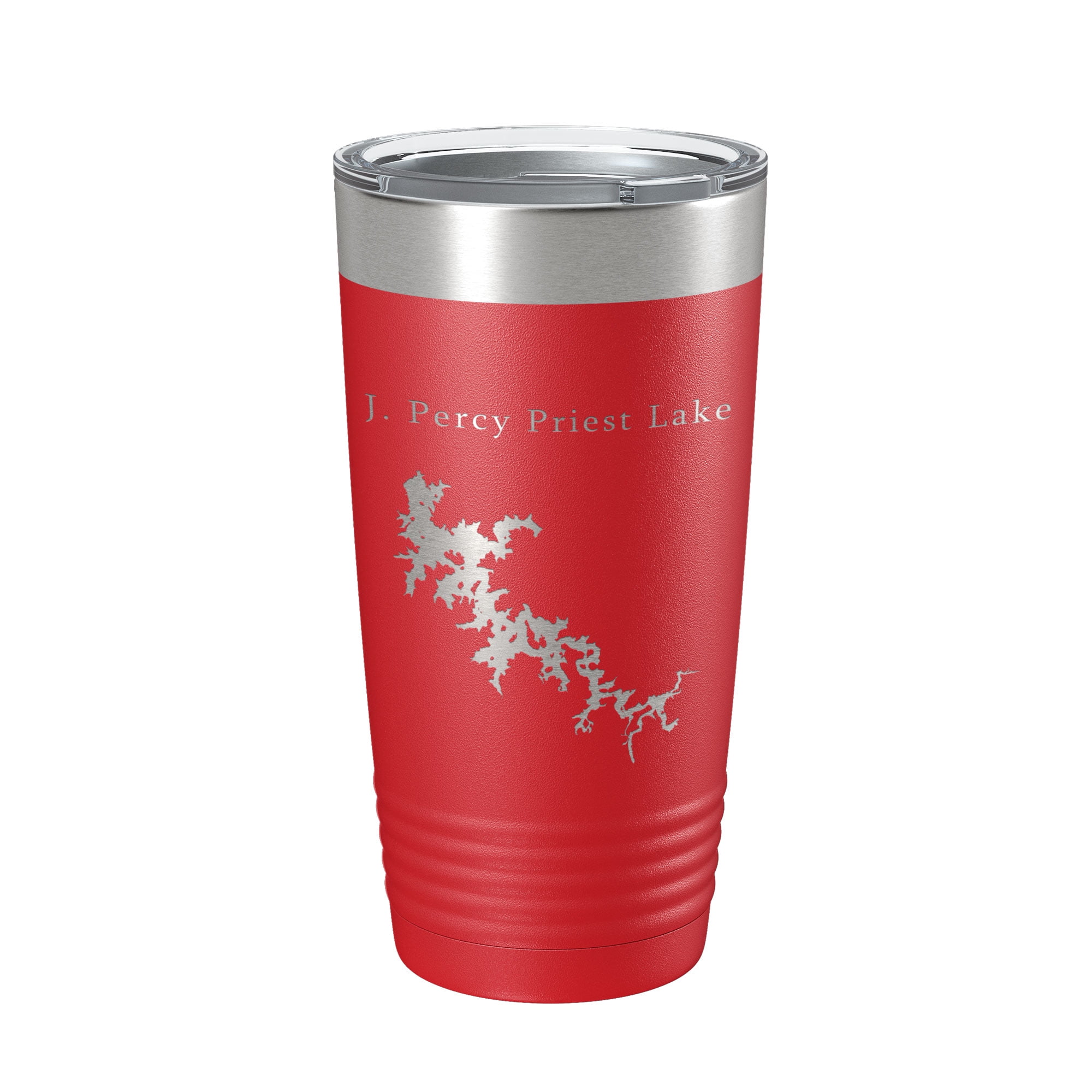 J. Percy Priest Lake Map Tumbler Travel Mug Insulated Laser Engraved ...