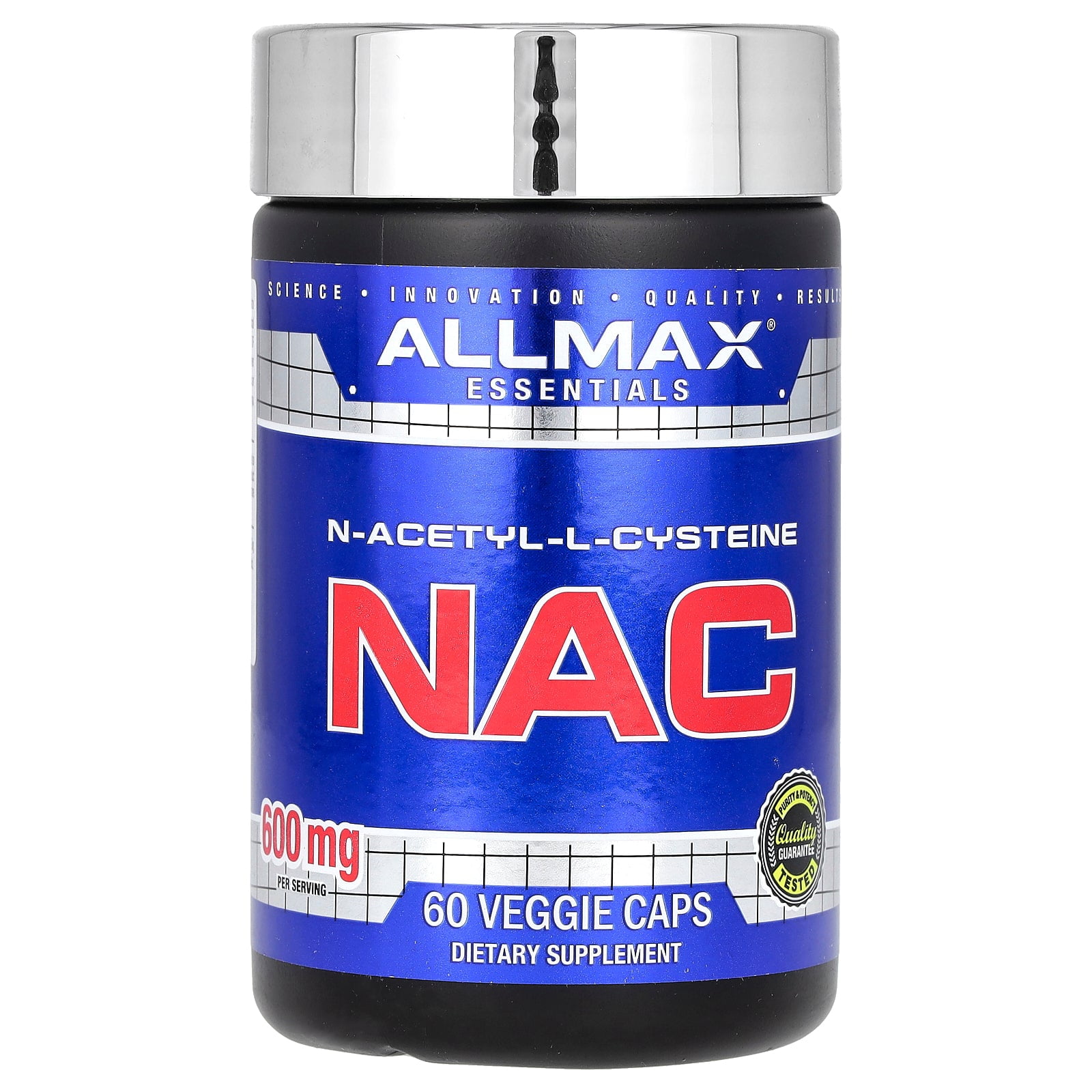 Suplemento ALLMAX Essentials NAC 600 mg 60 cápsulas vegetarianas ...