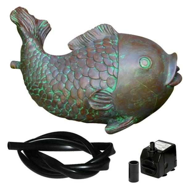 Koolscapes Fish Spitter Water Feature Backyard Pond Accent, 92 gph ...