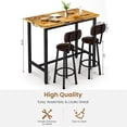 DKLGG 3 Piece Pub Dining Set, Modern bar Table and Stools for 2 Kitchen ...