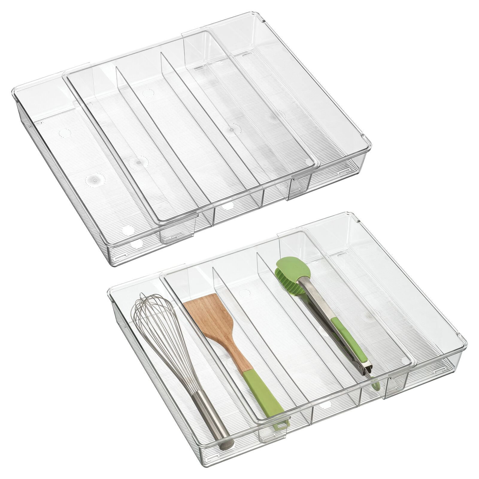 mDesign Adjustable, Expandable Plastic In-Drawer Utensil Organizer Tray ...