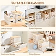 8 Pack Plastic Storage Bins with Bamboo Lids - Stackable Storage ...
