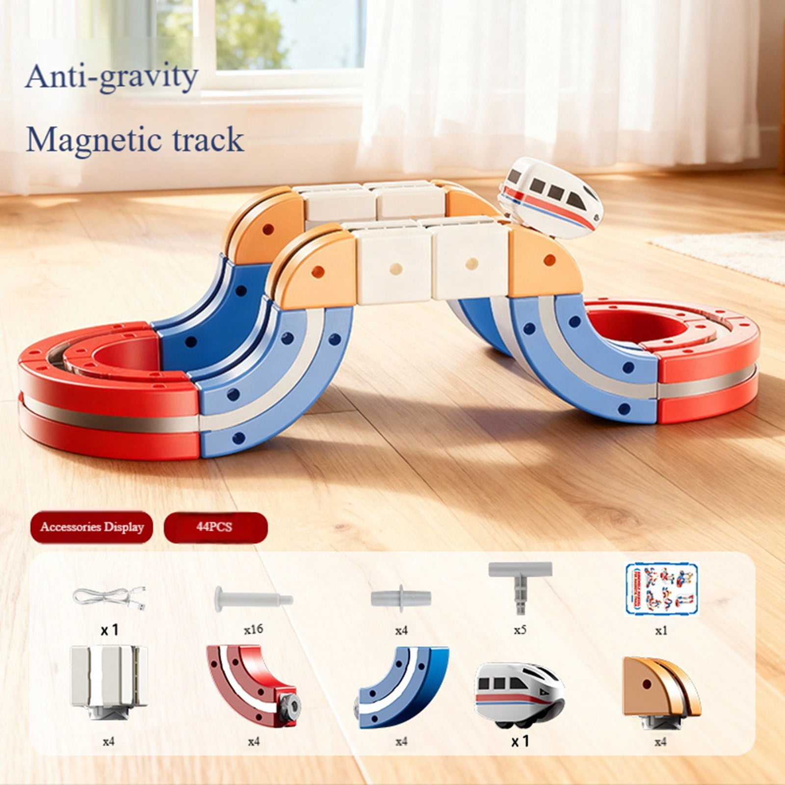 44Pcs Maglev (Magnetic Levitation) High-Speed Train Set, Anti-Gravity ...