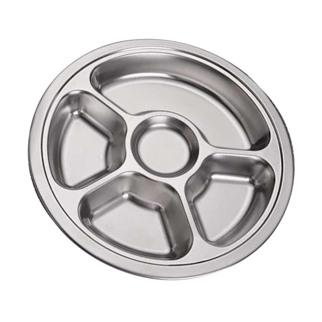 Plato de cena Cola acero inoxidable portátil seccionados 28.5cm ...